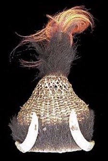 Warriors Helmet with Boar Tusks and Monkey Skull